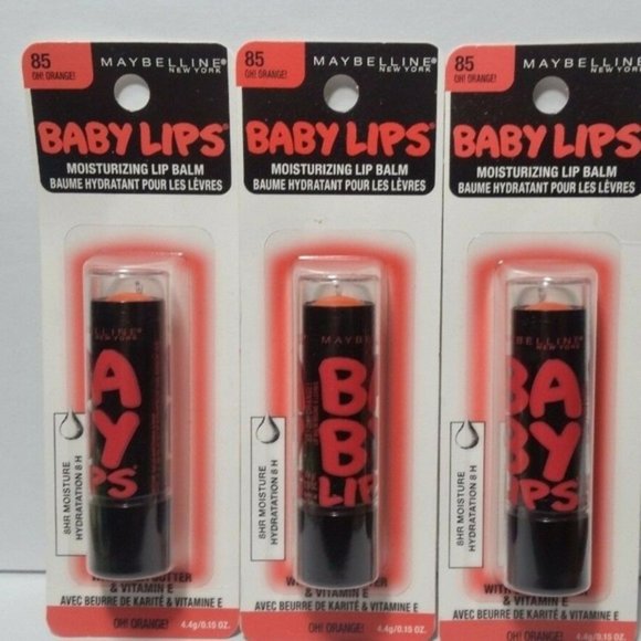 Maybelline | Makeup | Baby Lips Electro Lip Balm Oh Orange 3 Pack ...